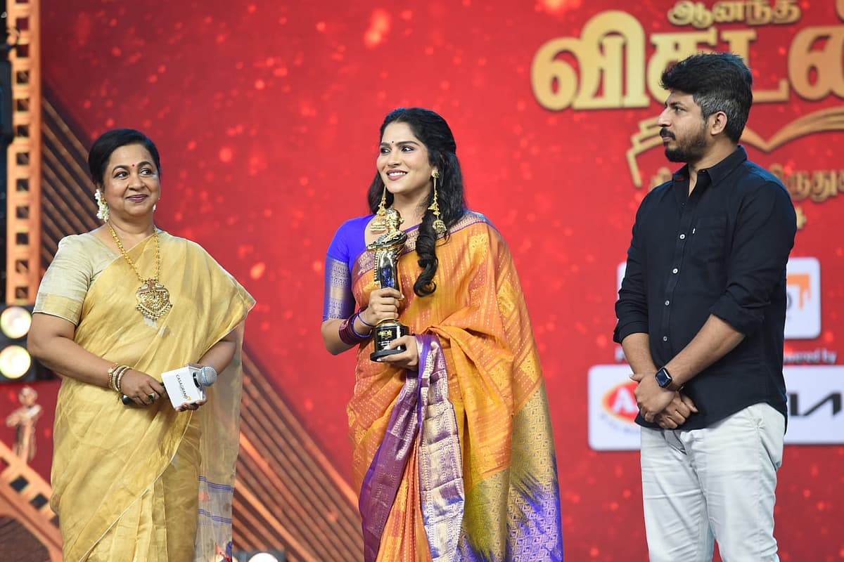 Ananda Vikatan Cinema Awards : 'இந்தப் படம் என்னுடைய கரியரையே மாத்திருச்சு'- ஸ்வாஸ்விகா - Vikatan