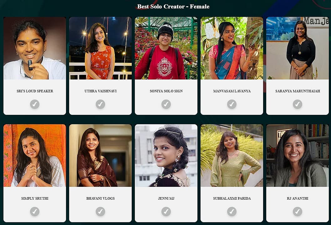 Best Solo Creator (Female) 2025 – Soniya Basha | Vikatan Digital Awards ...